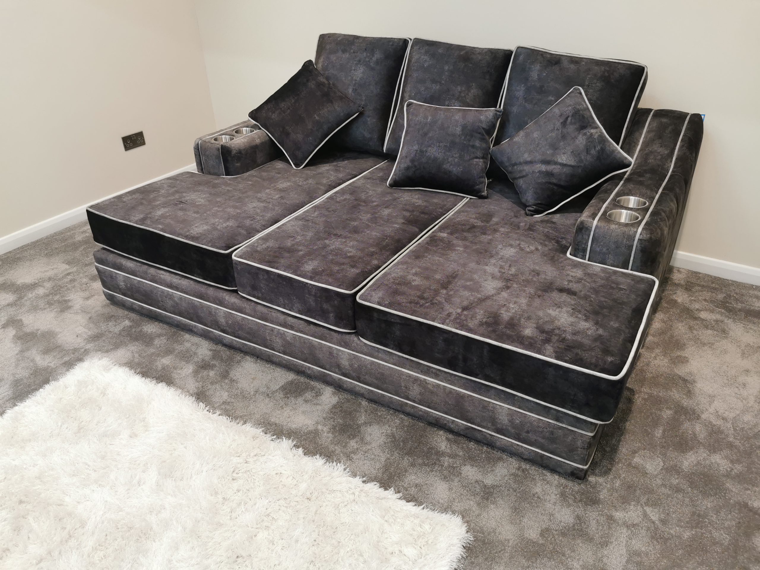 Linear Bespoke Cinema Sofa - Crystal Comfort | Bespoke Beds & Sofas